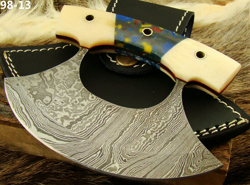 Alistar Beautiful Handmade ULU Axe With Leather Sheath 98-13 -- Antique ...