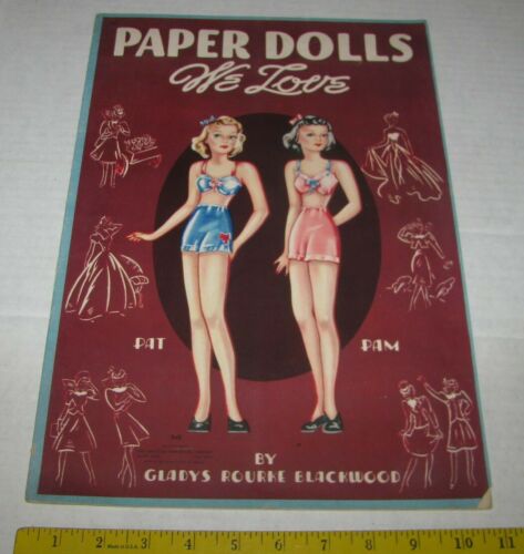 Vintage Original Uncut Book 1940 Paper Dolls We Love Saalfield