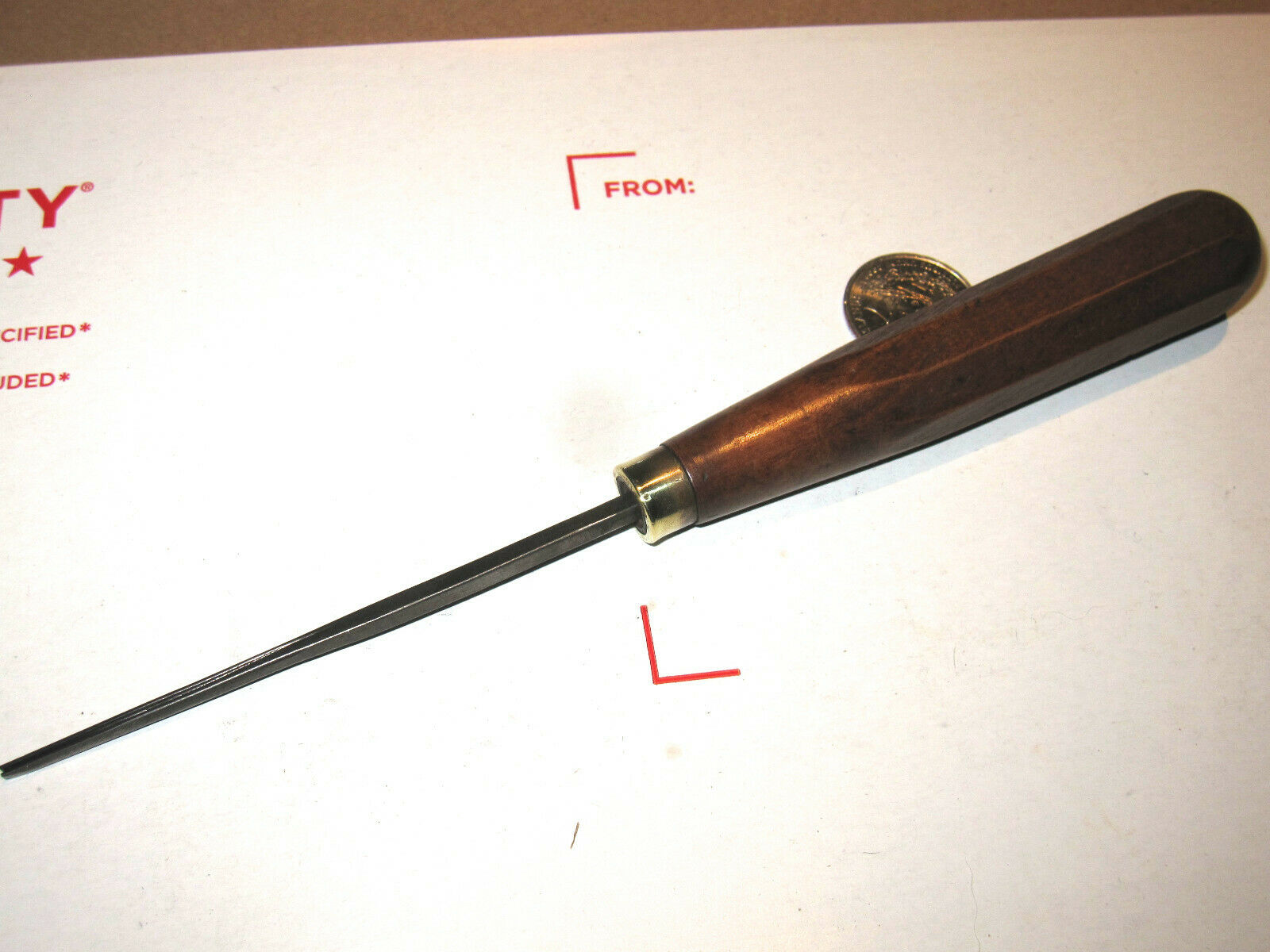 ANTIQUE/VINTAGE WEBSTER VERY FINE TIPPED WOOD CHISEL 1/32" V SHAPED ...