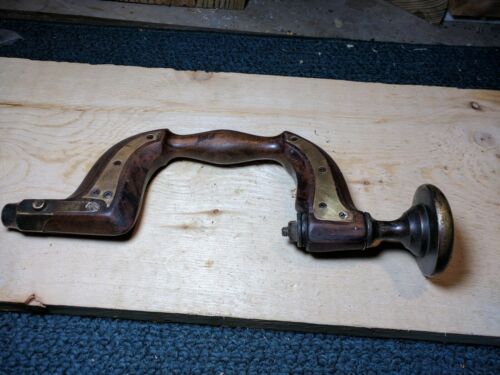 Antique Brass and Boxwood Brace And Bit. Beautiful!! -- Antique Price ...