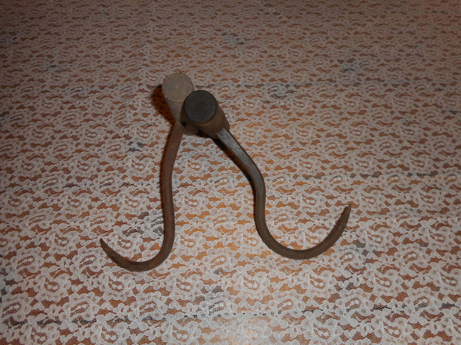 2 VINTAGE HAY HOOK, FARM TOOL WOODEN HANDLE -- Antique Price Guide ...