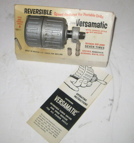 VINTAGE SUPREME VERSAMATIC REVERSIBLE SPEED REDUCER FOR PORTABLE DRILLS ...