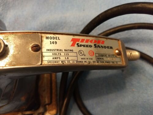 Thor Model 149 Speed Sander Industrial Rated, For Parts or Repair ...