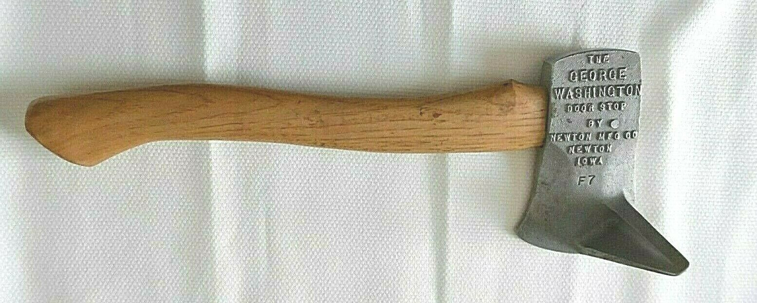 Vintage George Washington Axe / Hatchet Door Stop Newton Mfg. Iowa Tool ...