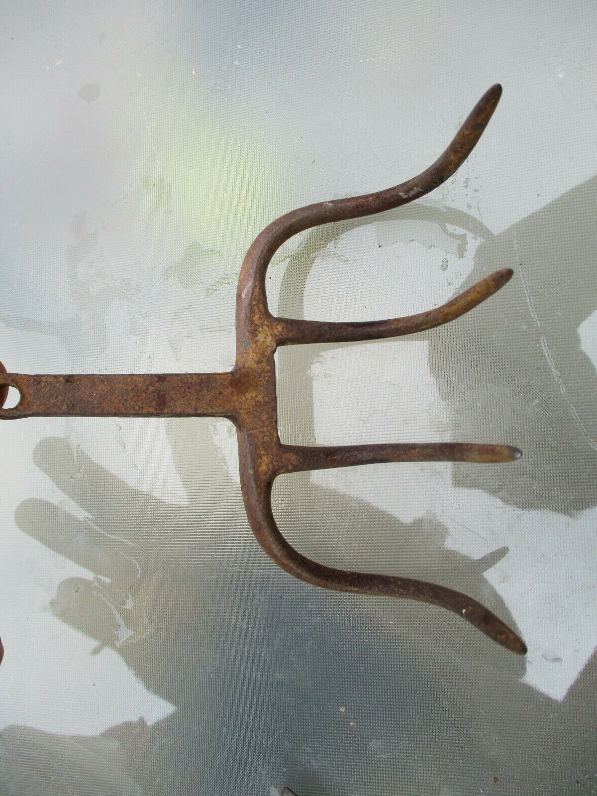 Antique Old Vintage Garden Rake Primitive Cast Iron Tool -- Antique ...