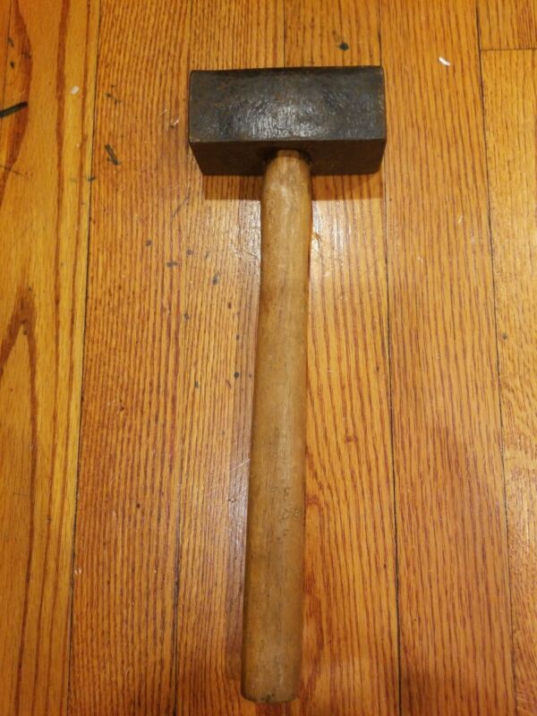 RARE Vintage E LEBORGNE 1 1/2" Square Faced Hammer Blacksmiths Made in France -- Antique Price ...