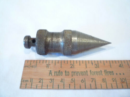 Vintage Solid Steel Plumb Bob - 7.5 oz. 3-1/2" x 1-1/8" -- Antique ...