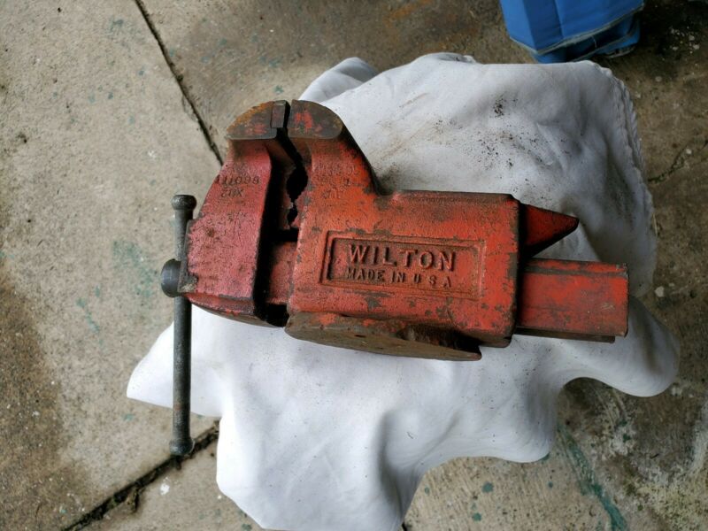WILTON USA RED BENCH VISE 3 1/2" JAWS -- Antique Price Guide Details Page