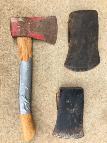 OLD USED TOOLS VINTAGE ANTIQUE AXES HATCHETS LOGGING CARVING ...