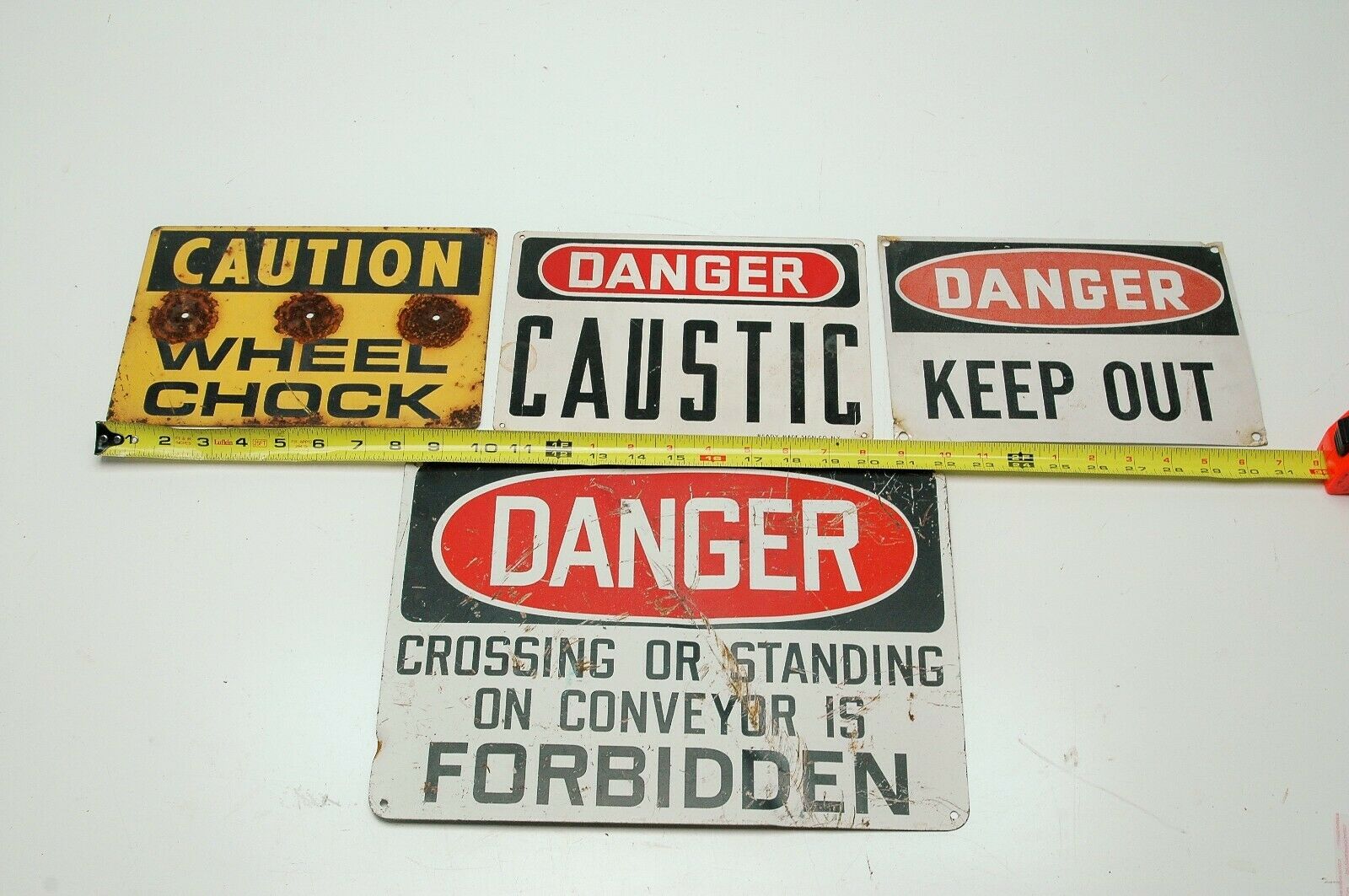 Vintage 1950''s Warning Danger Caution Metal Signs FOR CHARITY ...