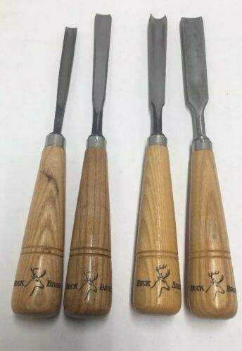 Set Of 4 Buck Bros. Professional Woodturning Gouge Chisel Tools ...