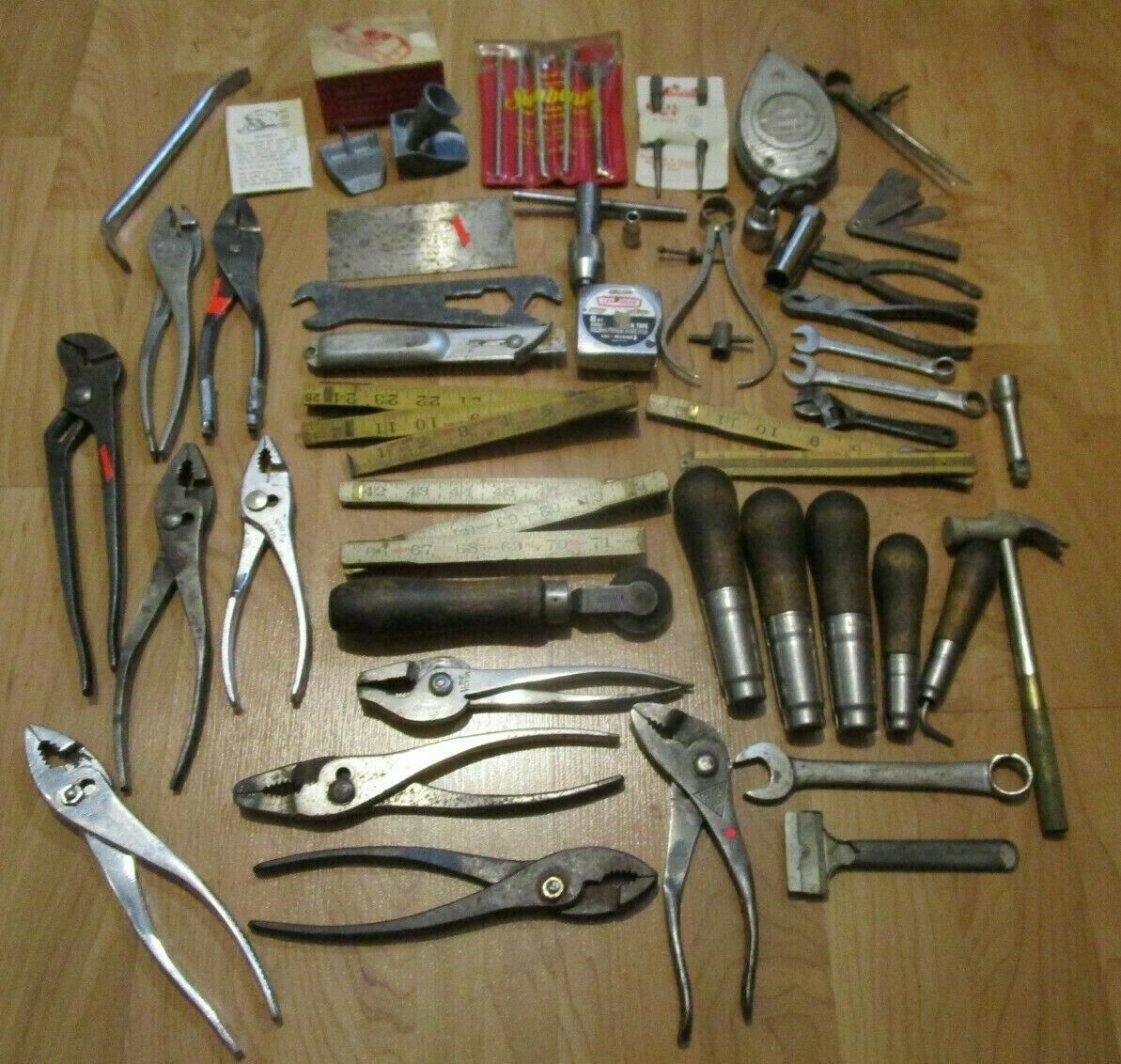 VINTAGE TOOL LOT PLIERS CRAFTSMAN LUTZ MAC LUFKIN S-K THORSEN CORBIN ...