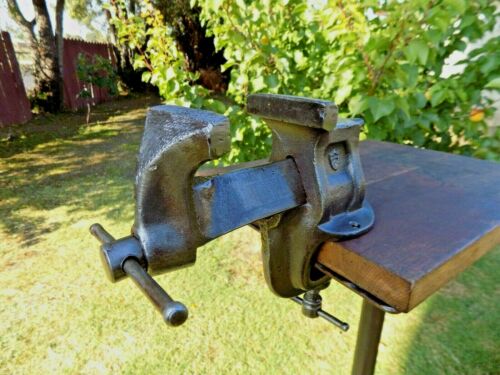 Antique BONNEY ''''CHAMPION'''' Table Mount Anvil Vise 3'''' Jaw,Cast ...