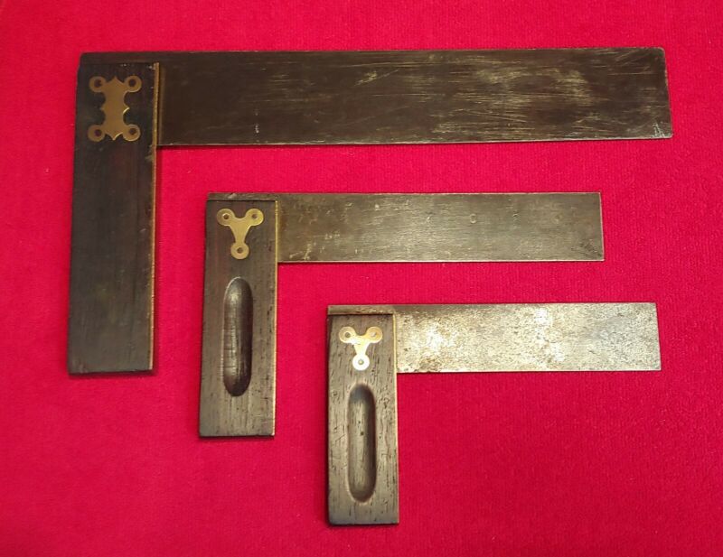 Antique Stanley Squares Set of 3, Patent 1896, 12", 7.5", 6" set ...