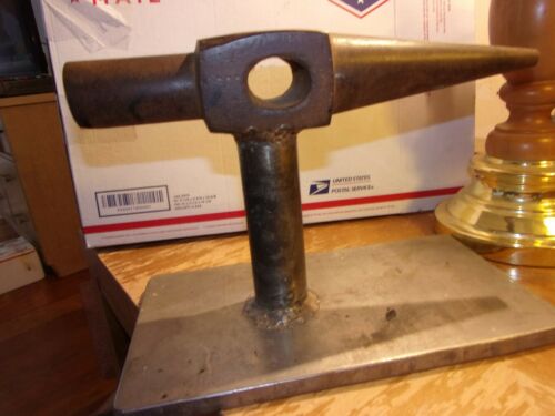 hand made 8 lb jewelers blacksmith anvil made from new pin hammer head ...