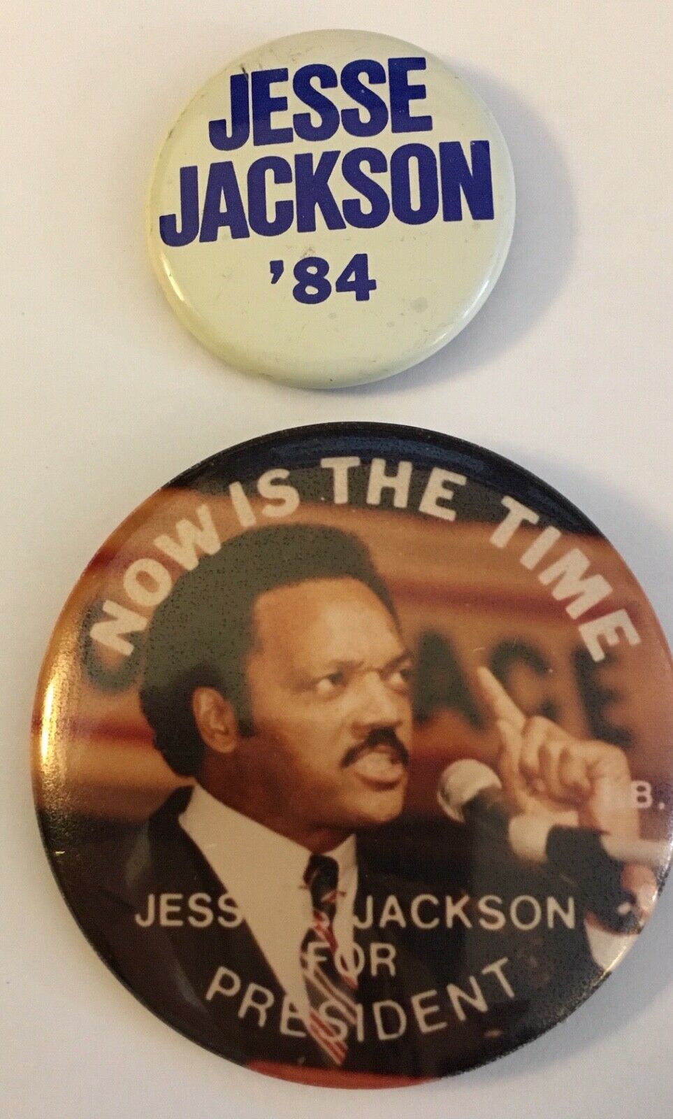 1 3/4" and 2 1/4" Jesse Jackson 1984 Presidential Campaign Pins ...