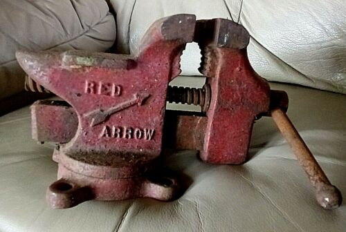 Antique Red Arrow Columbian No 63 1/2 Swivel Bench Vise Pipe Jaws Anvil ...
