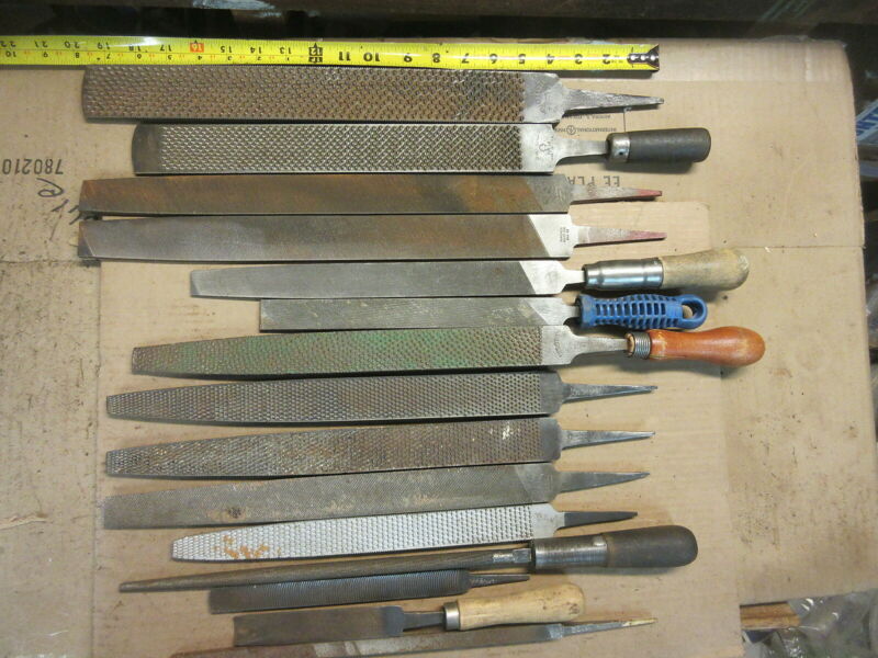 15 large metal & wood working files horse hoof rasps heller oberg ...