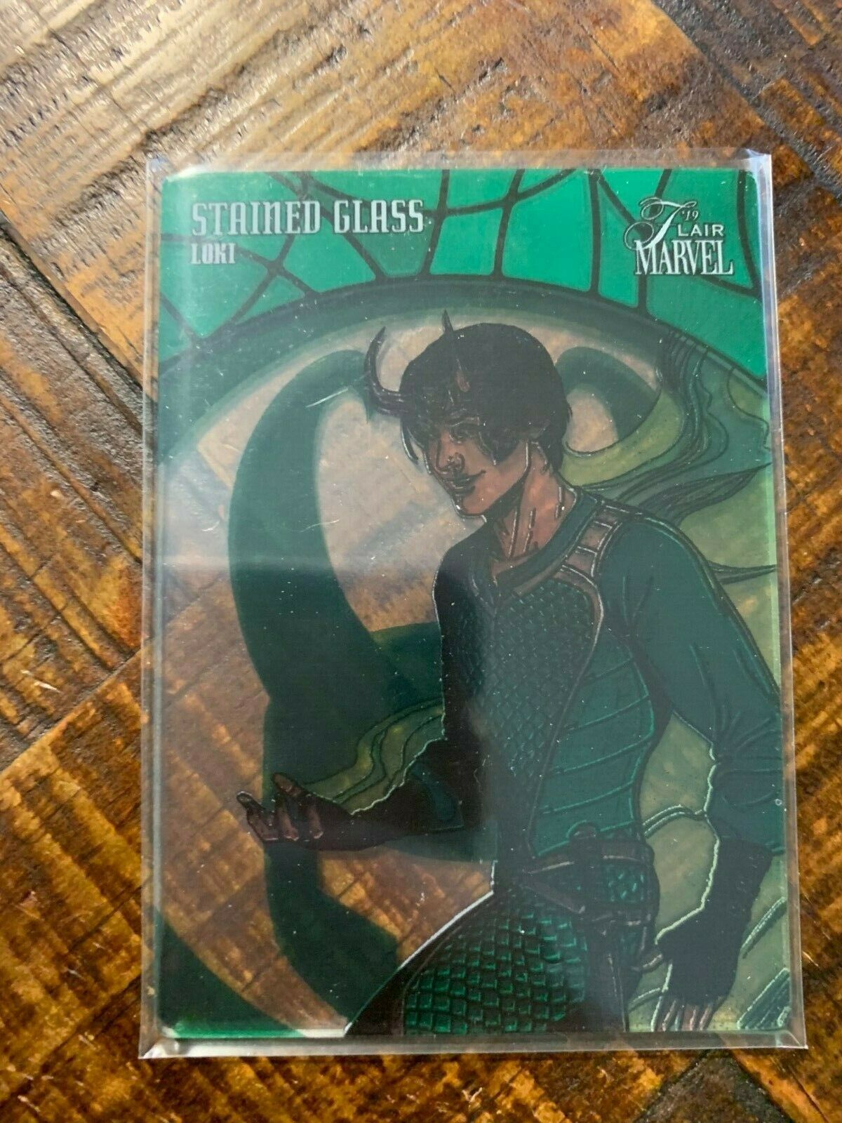 2019 UD Flair Marvel Stained Glass SG-8 Loki (2) -- Antique Price Guide ...
