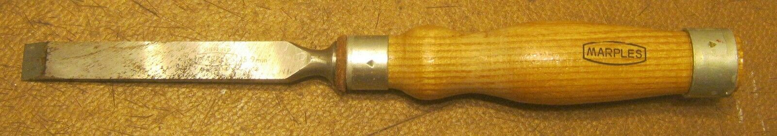 Vintage MARPLES Wood CHISEL w Wood Handle NICE!! NR! Marked 5/8" / 15 ...