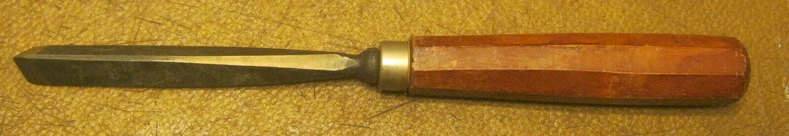 Vintage V-SHAPED Wood CHISEL w Wood Handle NICE! NR! Marked H TAYLOR ...