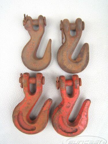 4 INDUSTRIAL FORGED IRON HOOKS. CABLE OR ROPE,BLOCK AND TACKLE ...