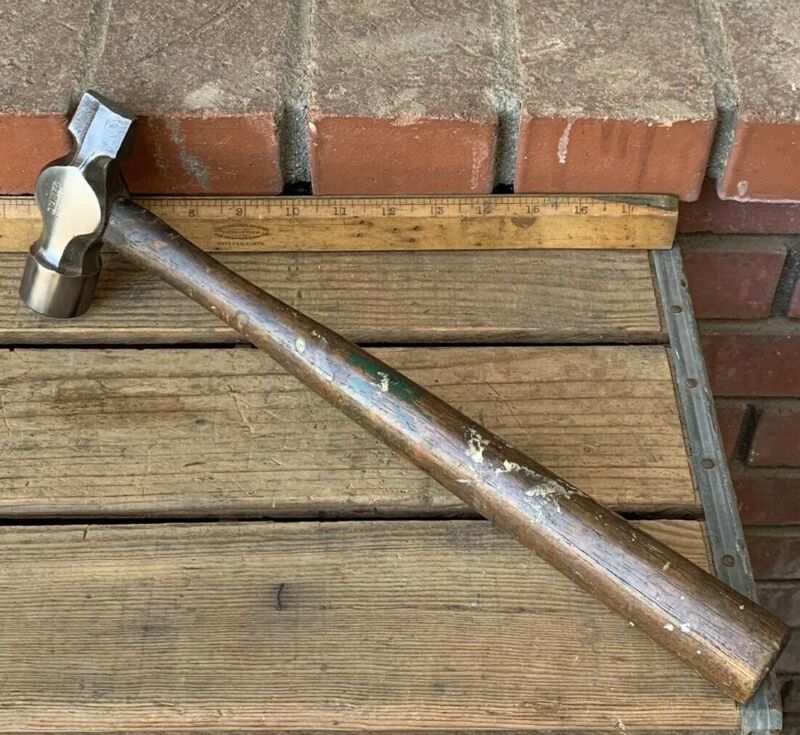 Vintage Straight Peen Hammer Blacksmith Tool Rare Stanley 1 lb 8 oz ...