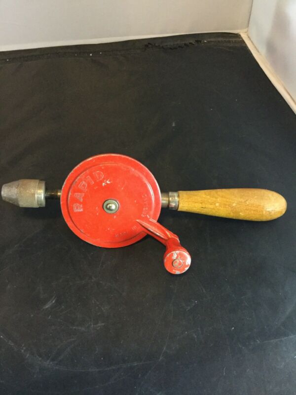 Rapid Vintage hand drill egg beater Tool Wood Working made in england ...