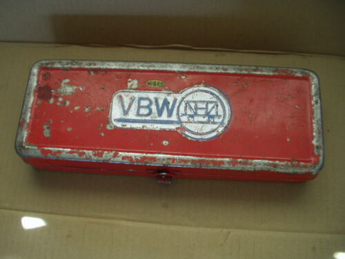 Rare Vintage German Made 1/2" dr VBW Red Metal Socket Tool Box w 7 Org ...