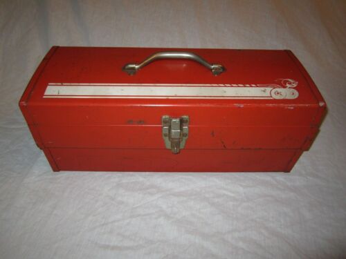 Vintage Red Mopar Plymouth Dodge Tool Box With Tray -- Antique Price ...