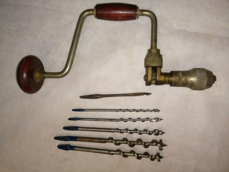 Steel Craft Brace Bit Hand Drill Auger And Bits -- Antique Price Guide ...