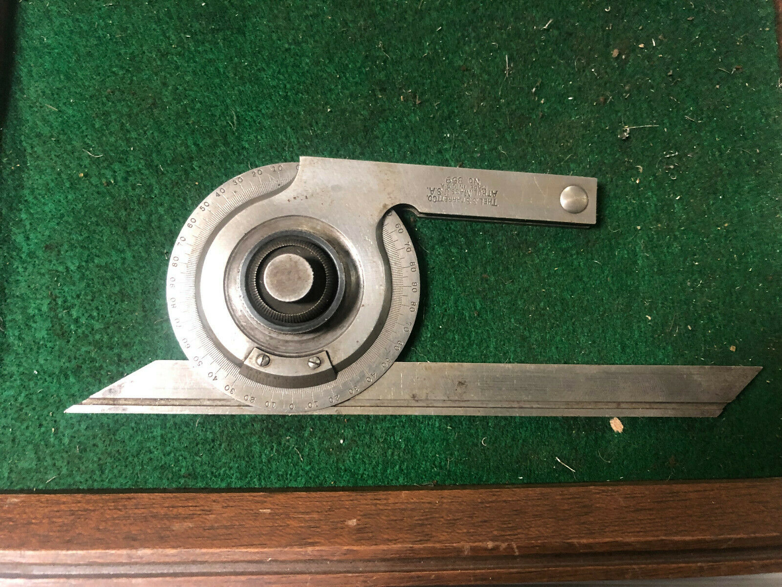 MACHINIST TOOLS LATHE MILL Machinist Starrett Bevel Protractor Gage ...