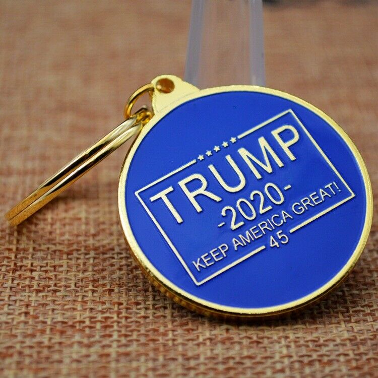 Trump 2020 Commemorative coin keychain Collectibles Souvenir coins key ...