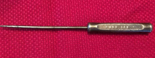 Vintage Metal Handled Ice Pick Pure Ice Manufactured Ice Co Bloomington ...
