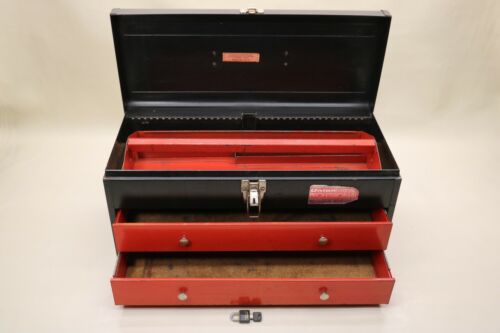 VINTAGE UNION SUPER STEEL PROFESSIONAL 2 DRAWER TOOL BOX/CHEST MODEL MT ...