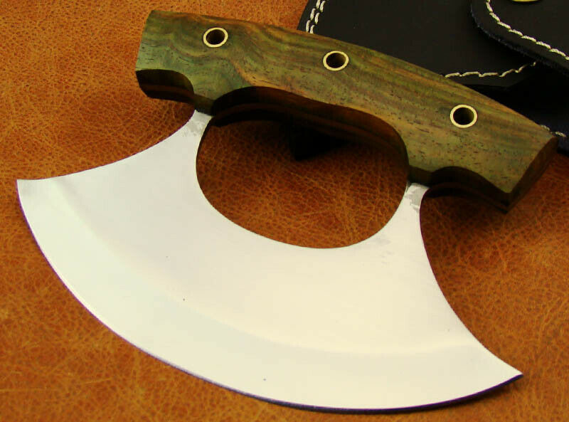 Alistar Beautiful Handmade 440-C Stainless Steel ULU Axe With Sheath ...