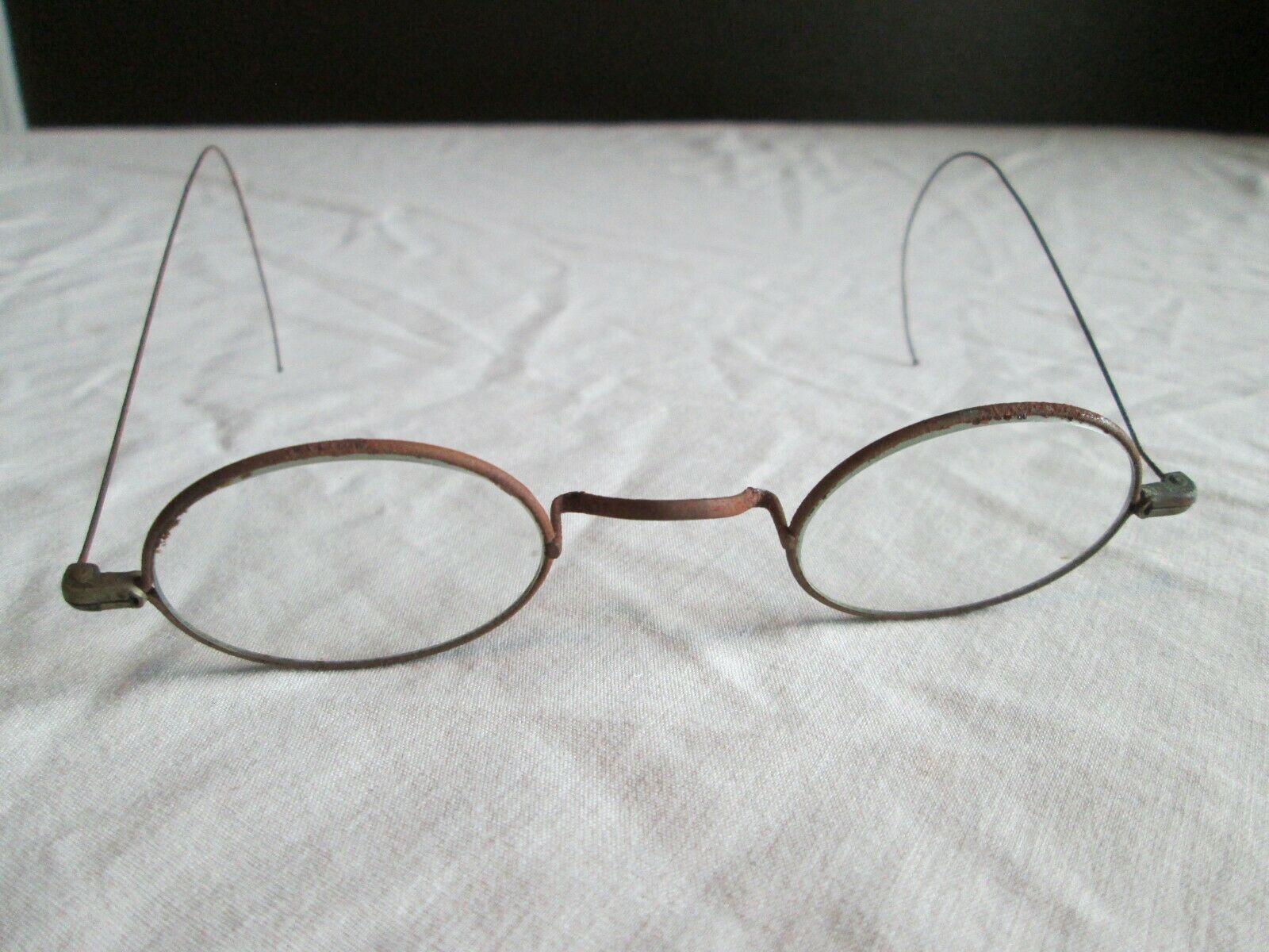 antique 1800''s primitive old man lady glasses spectacles stamped USA ...