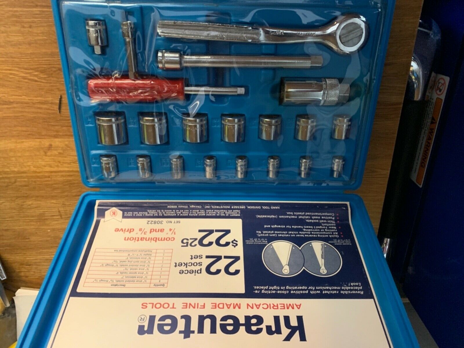 Kraeuter vintage old unused 22 piece socket set -- Antique Price Guide ...