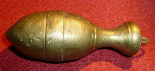 Vintage Antique Brass And Lead Plumb Bob 4+1/4"Long Weighs 17.7 Ounces ...