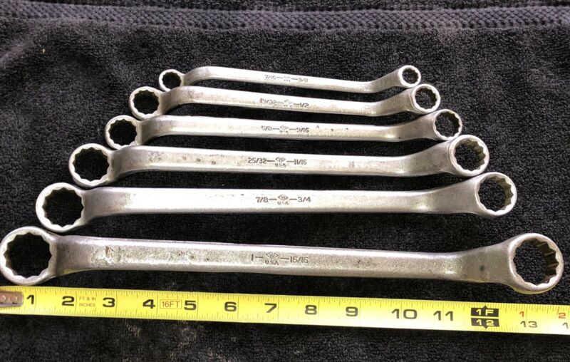 6- Vintage/Antique Williams 12 Pt. Boxed End Wrenches -- Antique Price ...