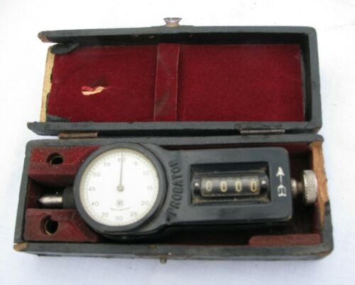Antique "Probator" Hand Speed Indicator/Tachometer w/Case & Instruction ...