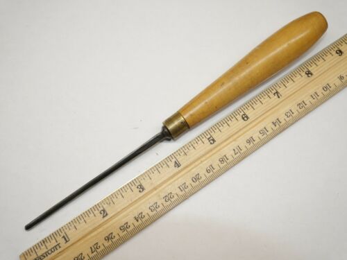 OLD TOOLS VINTAGE C. HILL 1/8" No 10 SWEEP STRAIGHT WOOD CARVING GOUGE ...