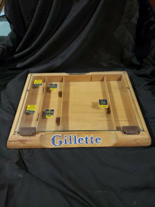 Original Gillette Razor Counter display Barber Shop Razor Blade ...