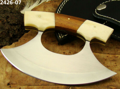 Alistar Beautiful Handmade Stainless Steel ULU Axe With Sheath (2426-07 ...