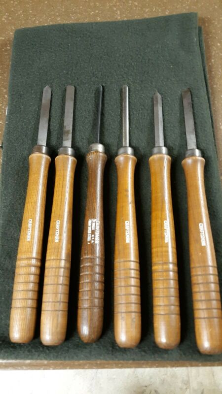SET OF 6 VINTAGE CRAFTSMAN LATHE TURNING TOOLS / CHISELS /GOUGES -- Antique Price Guide Details Page