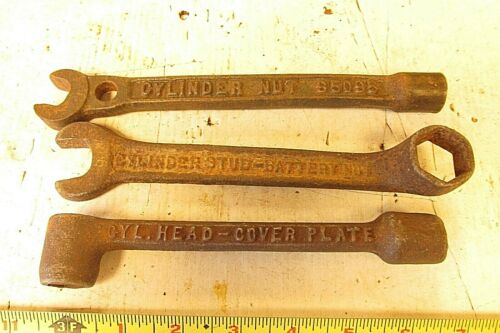 3 OLD DELCO LIGHT POWER PLANT GASOLINE ENGINE WRENCH TOOL -- Antique ...