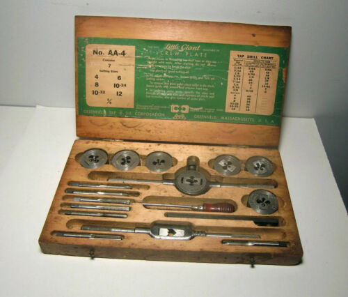 Vintage Greenfield Mass. Little Giant No. AA 4 Tap & Die Screw Plate ...