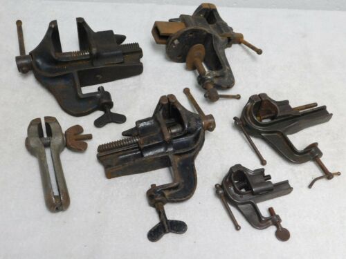 Vintage 6 pieces 3",5",6" small-medium vise , hand vise selection ...