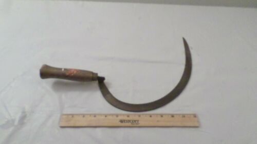 Vintage Sickle Reaping Hook 15" Blade Looks hand cut/forged, Rustic ...