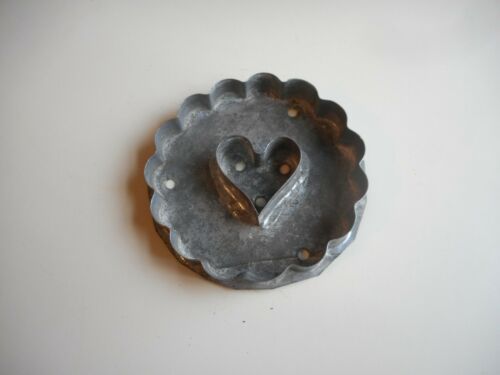 Antique soldered Tin HEART Cookie Cutter. Rare HEART Tin Cookie Cutter ...